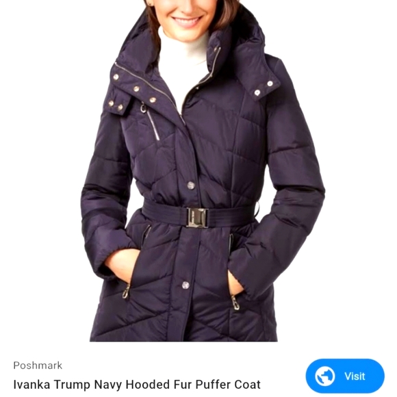 Ivanka Trump | Jackets & Coats | Ivanka Trump Puffer Jacket With Fur ...